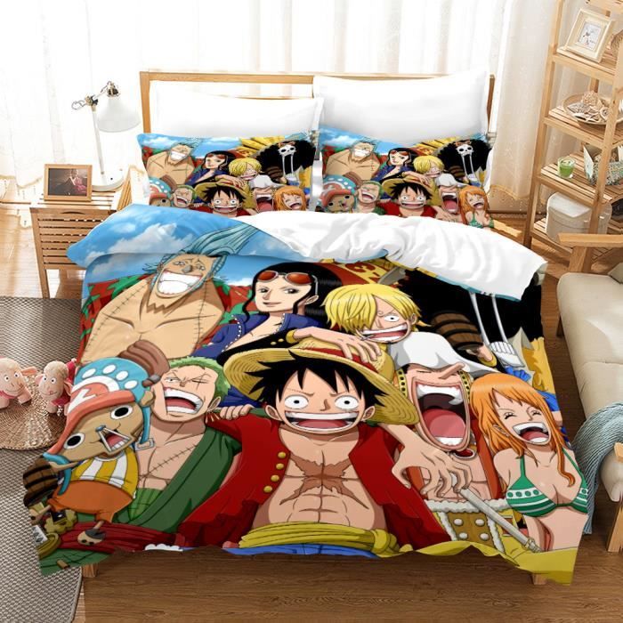 Animé One Piece Luffy Cartoon Chopper Zoro Sanji Couvre-lit Couverture ...