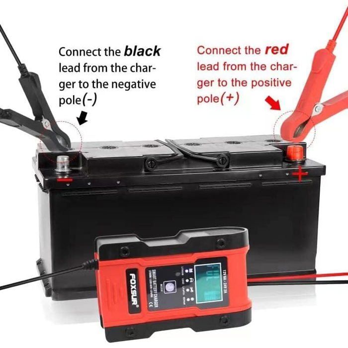 Chargeur, booster et câbles de démarrage Chargeur de batterie de ...