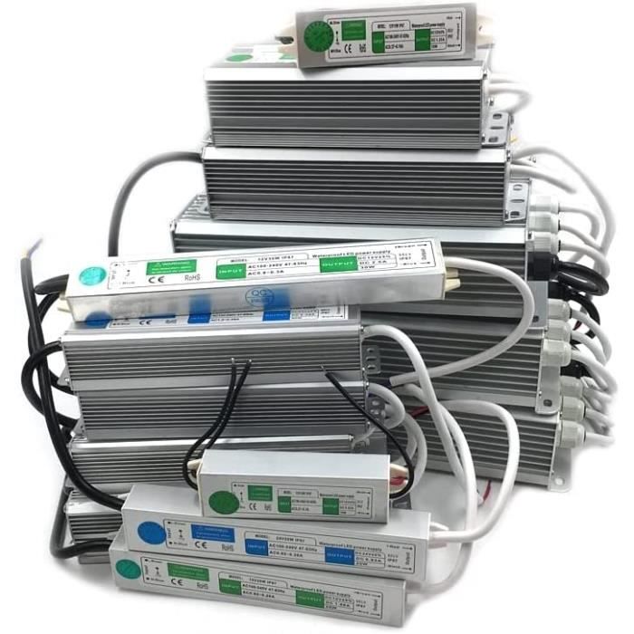 Transformateurs AC DC 24V 12V Adaptateur d'alimentation IP67 ...