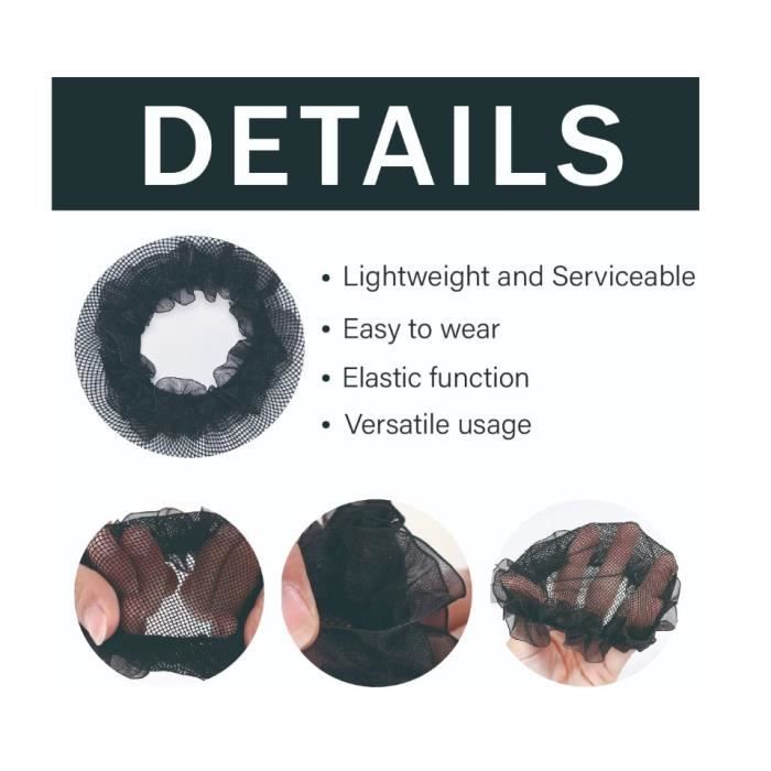 Filet à Chignon - Noname - 10 Pcs - Élastique - Noir - Confortable et ...