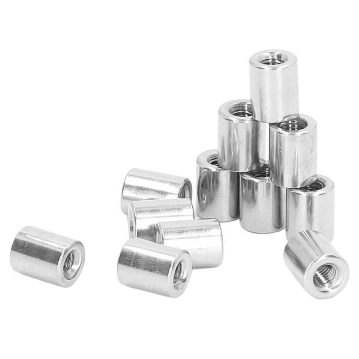 Nakeshop - Écrou d'accouplement à filetage femelle M4 50 pièces M4*0.7 ...