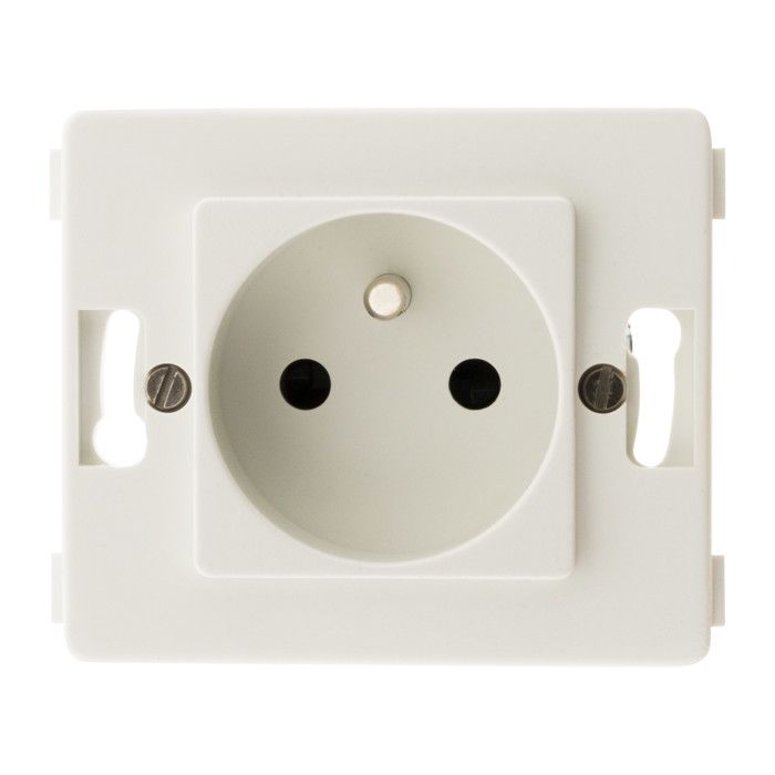 Prise 2P+T 16A Venus composable - blanc - Zenitech - Cdiscount Bricolage