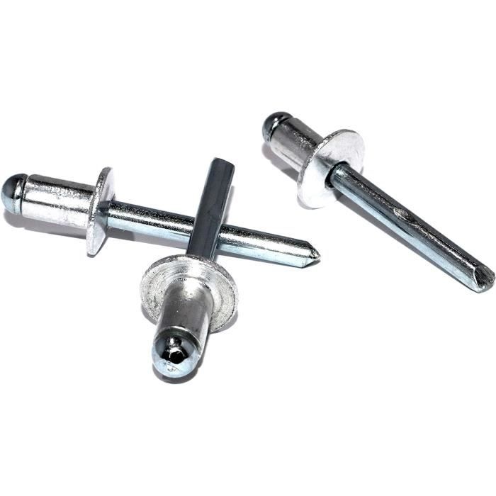 Rivets Aveugles 3 X 5 En Acier Galvanisé Din 7337 Avec Tête Plate Et ...