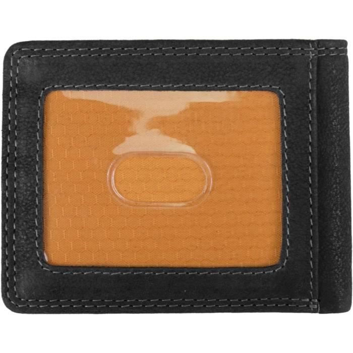 Portefeuille Fin En Cuir Rfid À Deux Volets Avec Fenêtre Arrière Pour ...