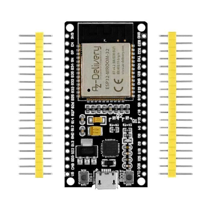 ESP32 Dev Kit C Non soudé Module WLAN NodeMCU Carte de développement WiFi avec CP2102 (modèle ...