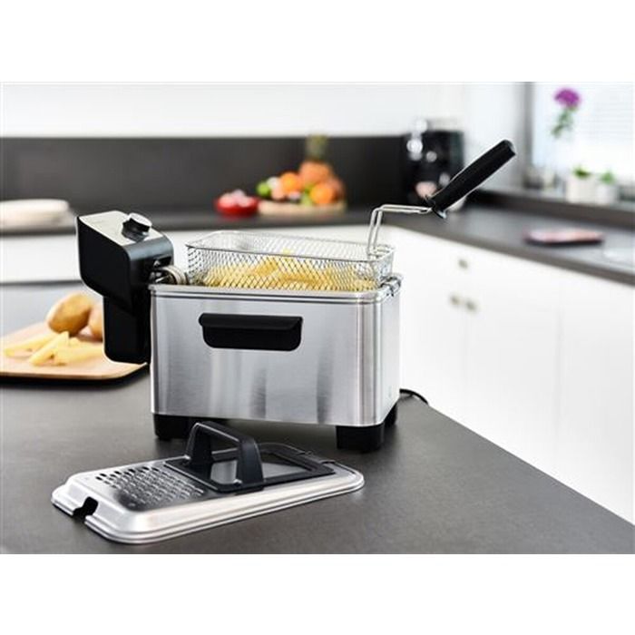 Friteuse Moulinex Easy Pro Premium Zone Froide YY5144FB 2200 W 3 L Inox ...