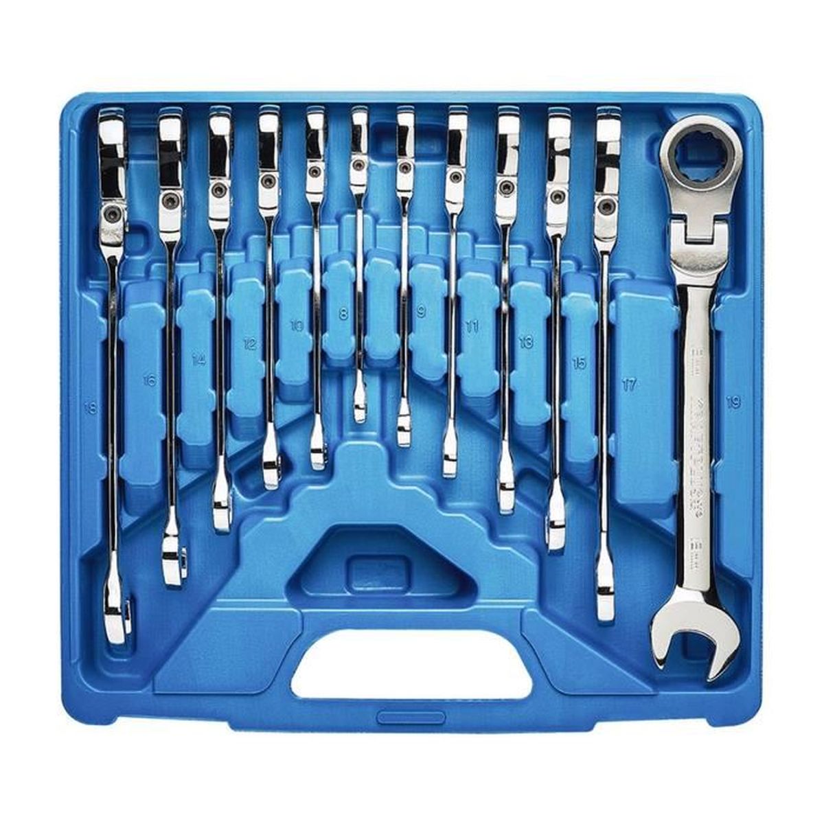 KRAFTPLUS K.130-9512 Coffret de clés mixtes à cliquet (72 crans) avec ...