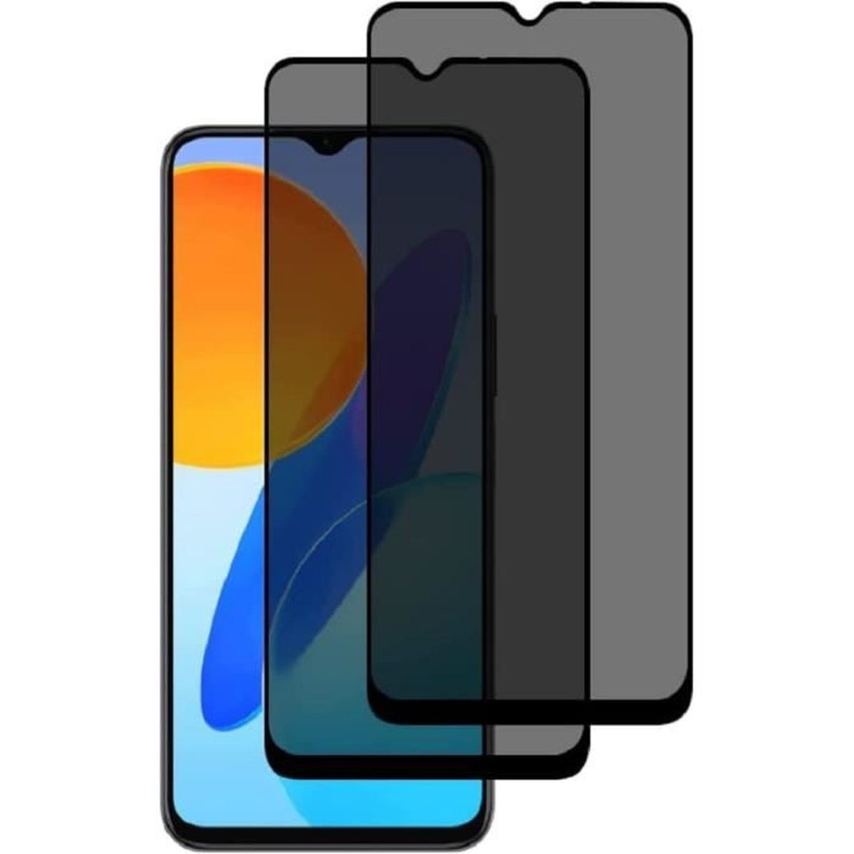 X2 Verres Trempé Pour Samsung Galaxy A54 5g Film Noir Anti Espion