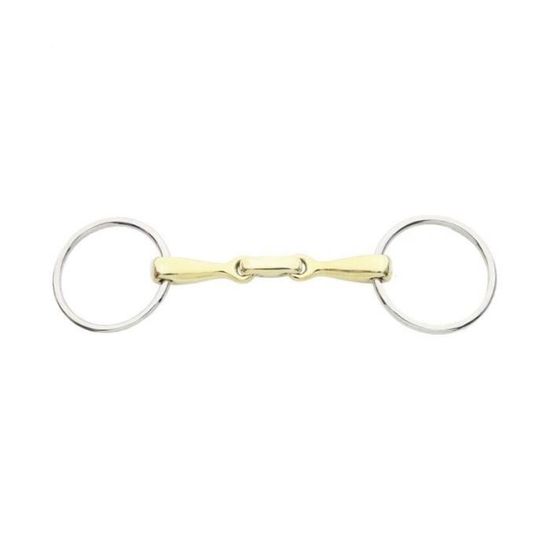 Mors 2 anneaux pour cheval double brisure, blocage Kavalkade KavalBit ...