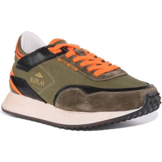 Baskets - REPLAY - New Casey - Vert - Lacets - Homme Vert - Cdiscount Chaussures
