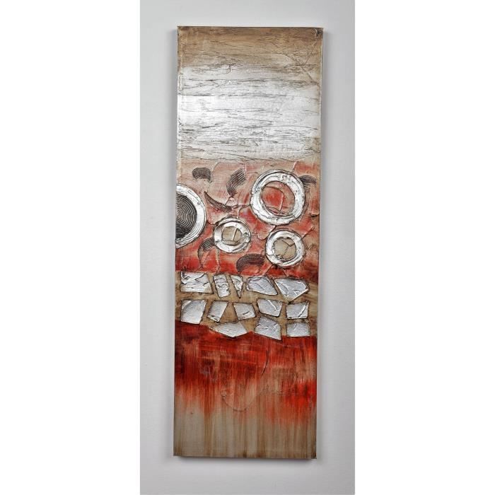 Tableau déco Modern 4 - Toile peinte à la main - 30 x 90 x 3 cm ...