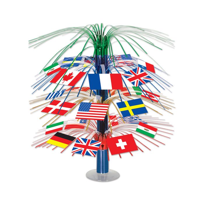 Centre de table drapeaux pays du monde 45 cm - Cdiscount Maison