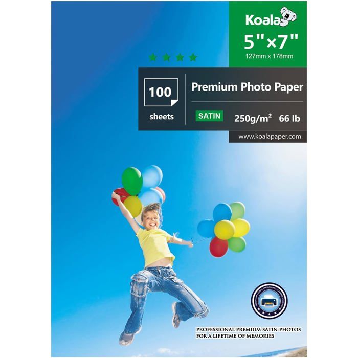 Lot De 100 Feuilles De Papier Photo Satiné Pour Imprimante À Jet D ...