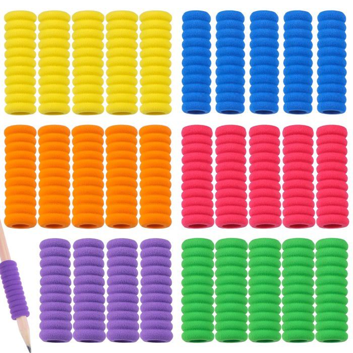 Blocs Crayon à Crayons - 30pcs 6 couleurs, Éponges Enfants Aide ...