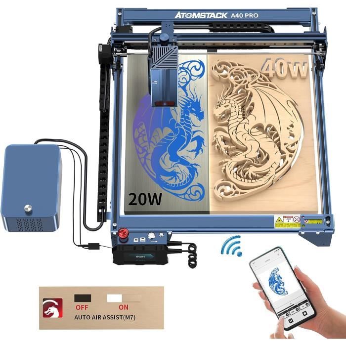 ATOMSTACK A40 Pro 210W Graveur laser 48W haute puissance machine ...