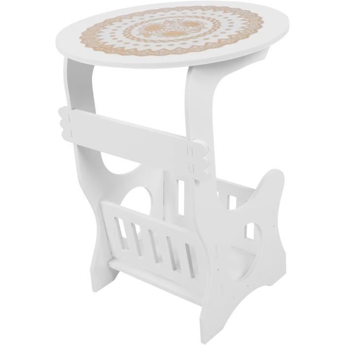 Table De Chevet Ronde Tables Basses Table Basse Blanc Mini Table D ...