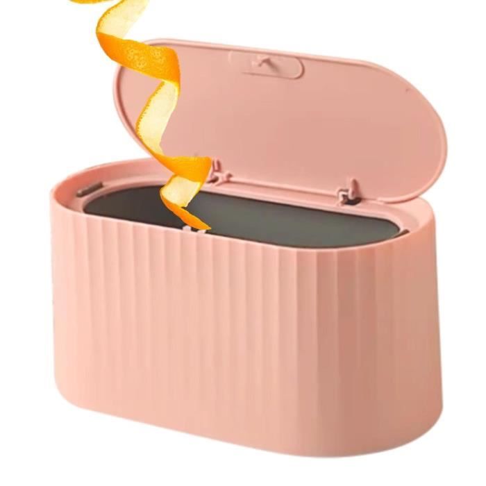 Mini Poubelle Avec Couvercle,Poubelle En Type Presse 2L - Corbeille ...