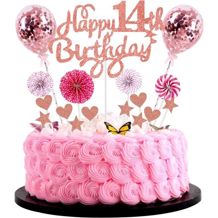 Happy 14Th Birthday Cake Topper 14 Year Old Girl Cake Topper 14Th ...