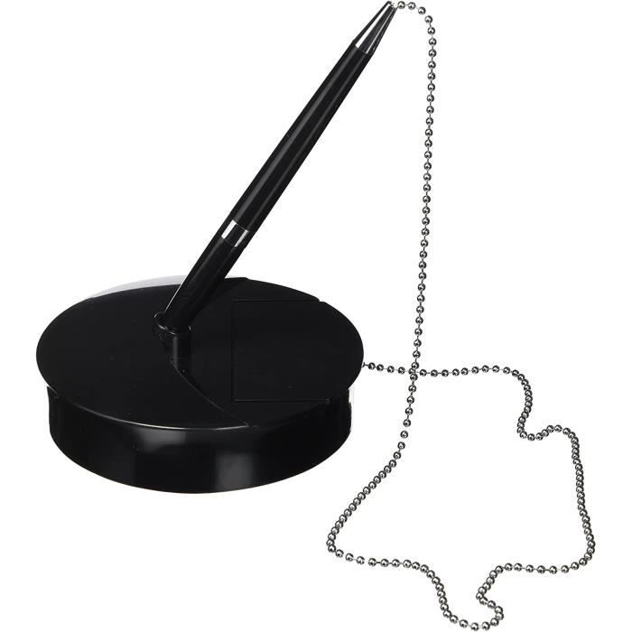 785252 Stylo à bille sur socle avec chaînette Noir [W107] - Cdiscount ...