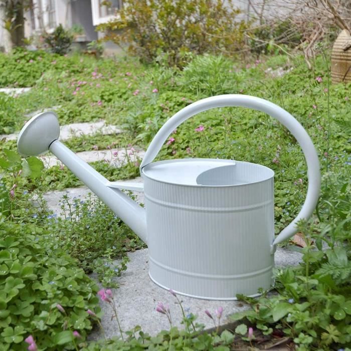 Arrosoir galvanisé moderne pour plantes d'intérieur et d'extérieur (5 L ...