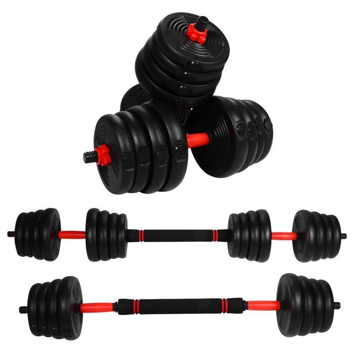 Kit haltères 30kg musculation réglables – poids musculation - Cdiscount ...