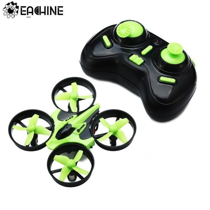 Eachine E010 Mini RC Drone RTF 2.4G 4CH 6 Axis + 3 Batteries Mode 1 A Droit Sans Tête Quadcopter ...