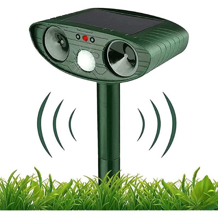Répulsif Chat Ultrason,Repulsif Solaire,Étanche Repulsif Exterieur avec ...