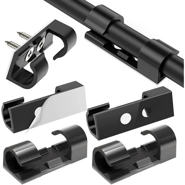 100 Pièces Clips pour Cable avec à Vis, Fixation Cable, Câbles Fixation ...