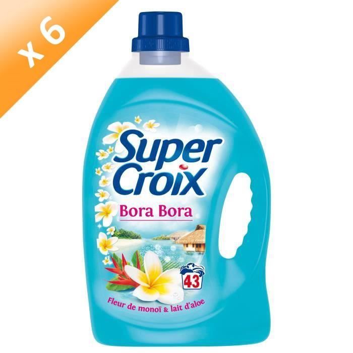 SUPER CROIX Lessives liquides Bora Bora - 3 L - 43 lavages - Lot de 6 ...
