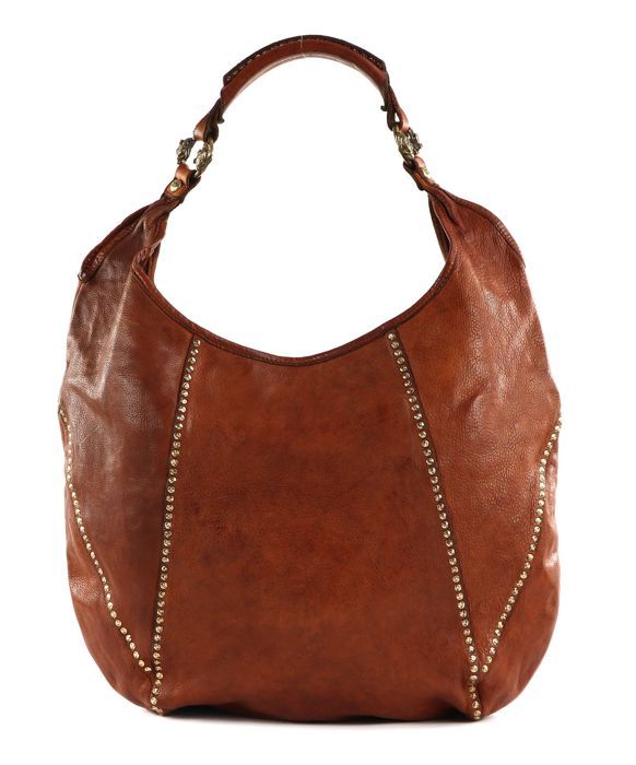 CAMPOMAGGI Sac à épaule marron en cuir pour femme - Diana Shoulder Bag ...