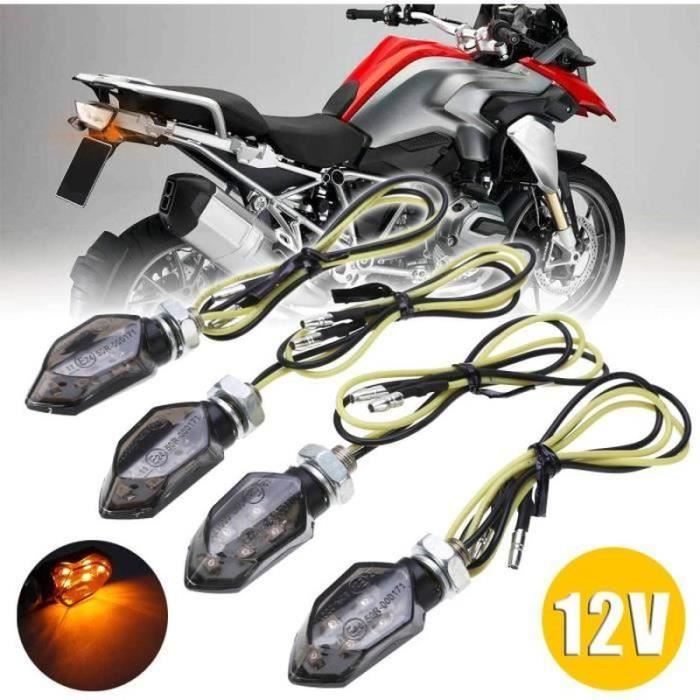 Feux Clignotans LED Moto Indicateur Clignotant Universel Sequentiel ...