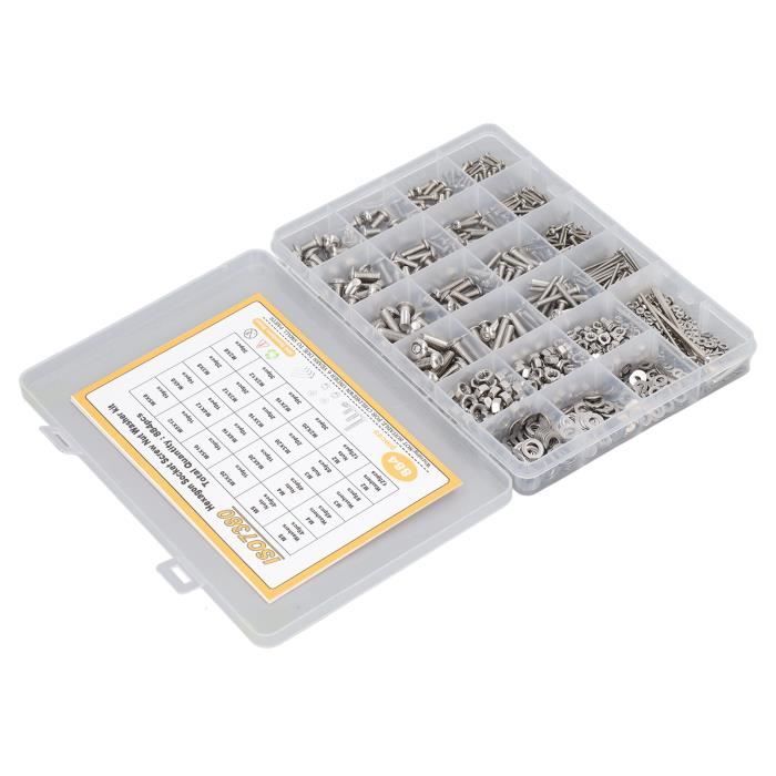 Cikonielf kit de rondelle à écrou à vis à six pans creux 884 pièces Kit ...
