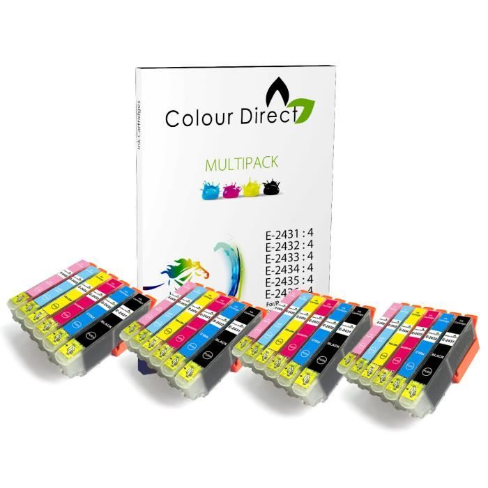 24 XL (4 Sets) ColourDirect Cartouches d'encre compatibles Pour Epson ...