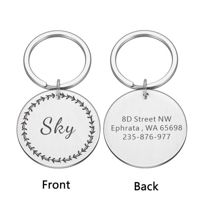 CRAZE Personalized Cats Collar Harness Dog ID Tags Engraving Dogs Chain ...