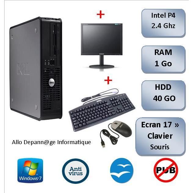 Dell GX 520 + Ecran + Clavier + Souris - Cdiscount Informatique