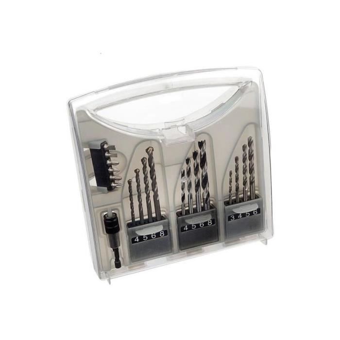 Coffret de 19 accessoires embouts et forets - DIAGER 190097500 ...
