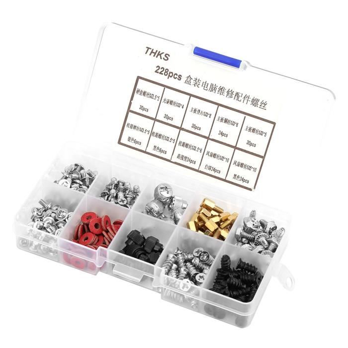 Duokon outil de réparation de kit d'assortiment de PC 228 pièces vis de ...