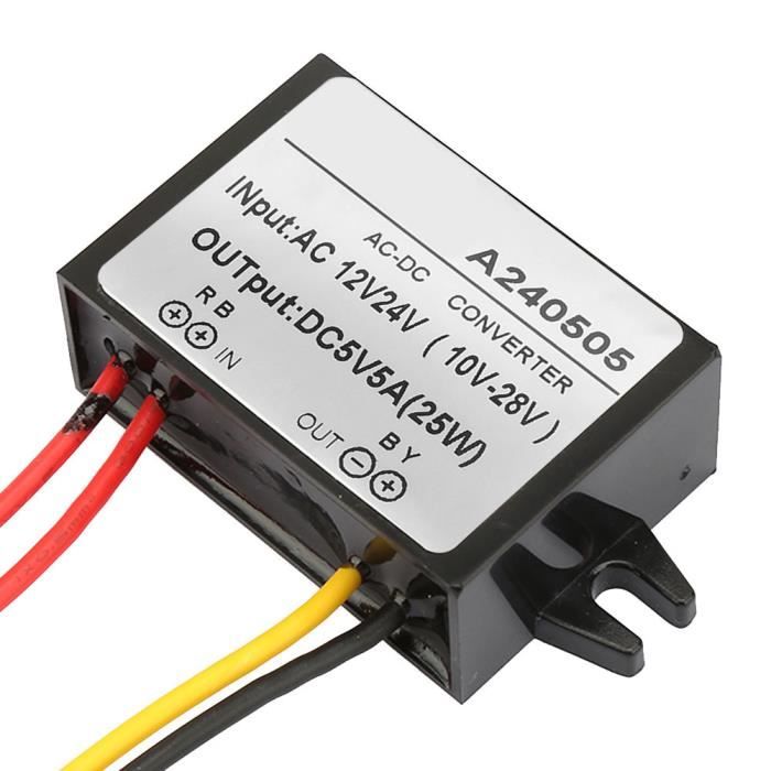 Convertisseur Buck - EJ.LIFE - AC 12V 24V à DC 5V - IP67 Étanche - 5W ...