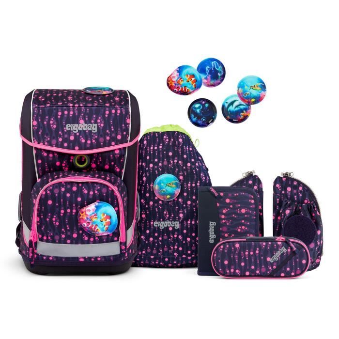 Ergobag Cubo Light Lumi-Edition Schoolbag Set 6-teilig Bärmuda Viereck ...