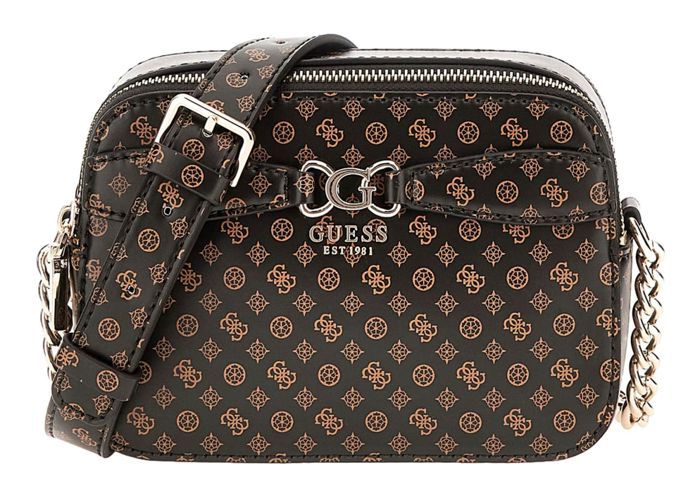 Sac à épaule bandoulière - GUESS - Arlena - Marron foncé - Marron clair ...