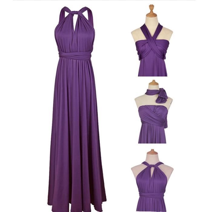 Robe,Robe Maxi rouge infinity pour femmes, Longue, multidirectionnelle ...