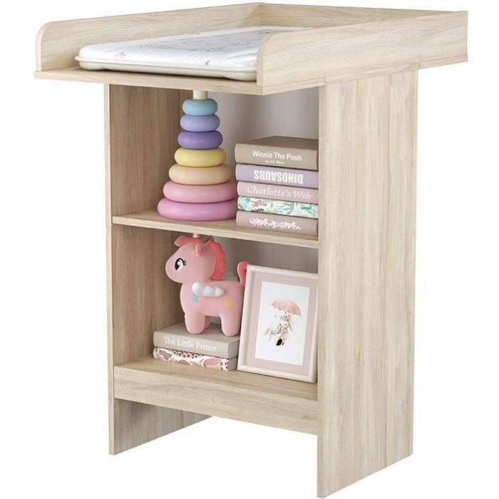 Commode à langer - POLINI KIDS - MARINA - 2 niches - Chêne - Cdiscount ...