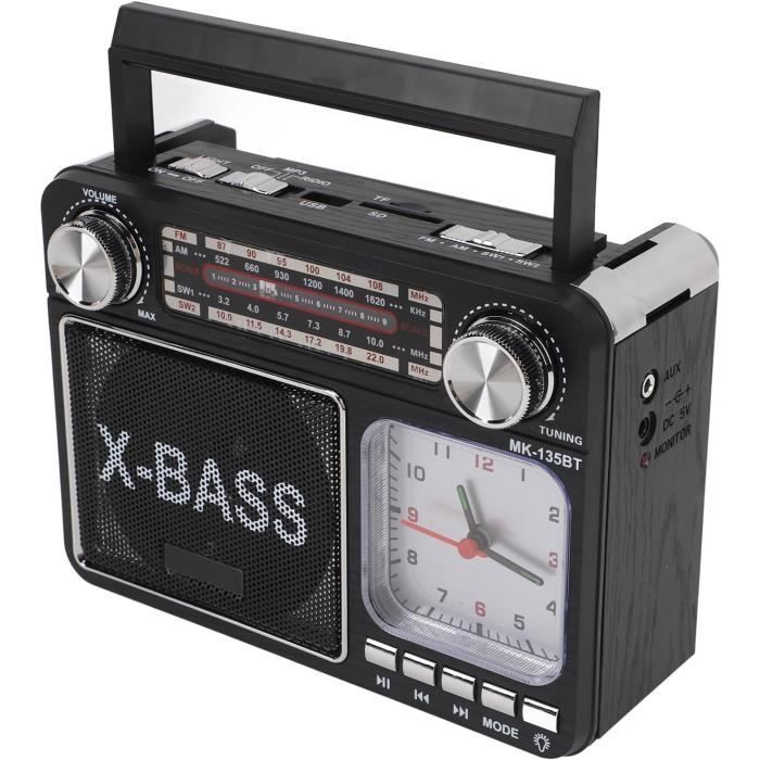 Radio Numérique FM AM SW Worldband, Mini Radio FM Portable sans Fil BT ...
