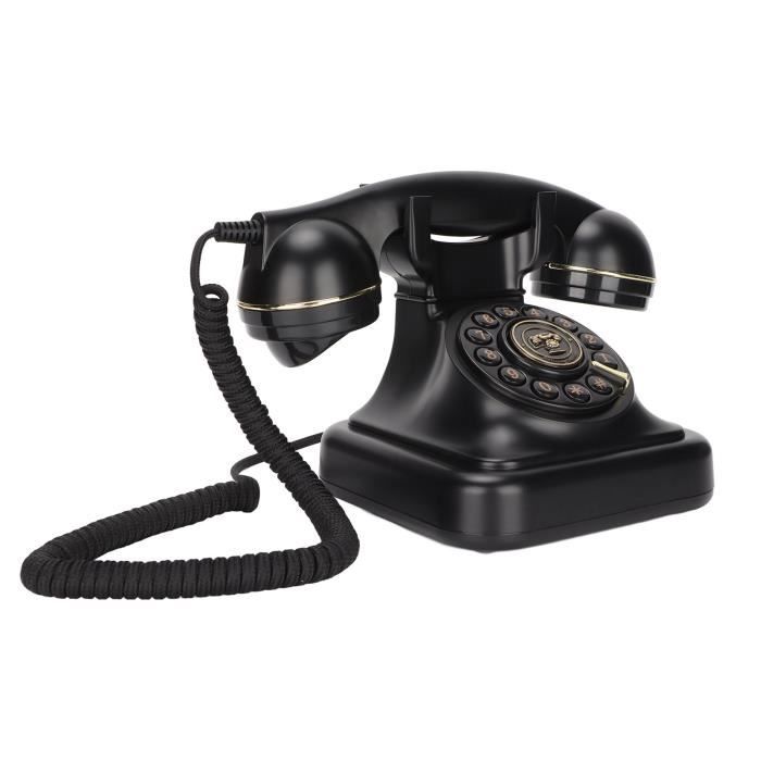 Shipenophy téléphone fixe européen rétro Téléphone fixe Vintage élégant ...