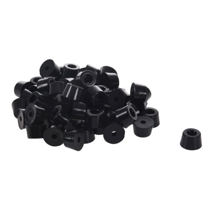 60 Pcs Universel Tapered Pieds En Caoutchouc Noir Rondelle De Coussin ...