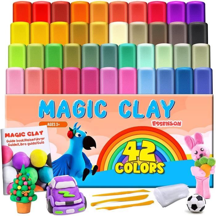 Pate a Modeler - 42 Couleurs Argile Autodurcissante Pâte à Modeler ...