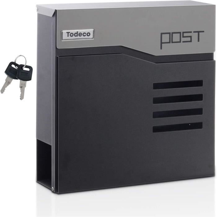 Todeco Boîte aux Lettres Murale avec Rouleau à Journaux, Fenêtres de ...