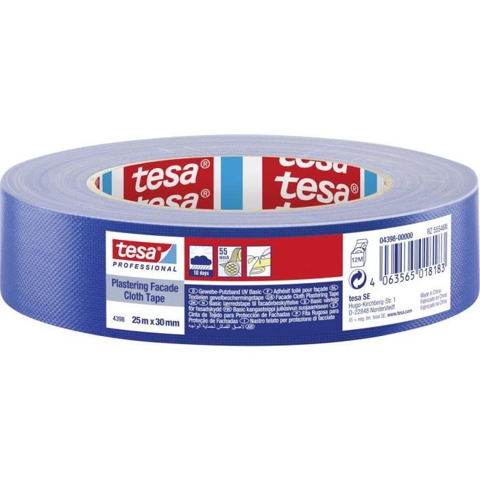 Tesa 04398-00000-00 Bande adhésive de plâtrage tesa® Professional bleu ...