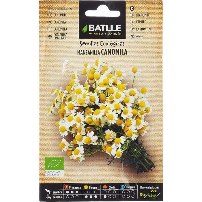 Semillas Ecológicas - Manzanilla Matricaria Chamomilla (0,1G - Bio ...