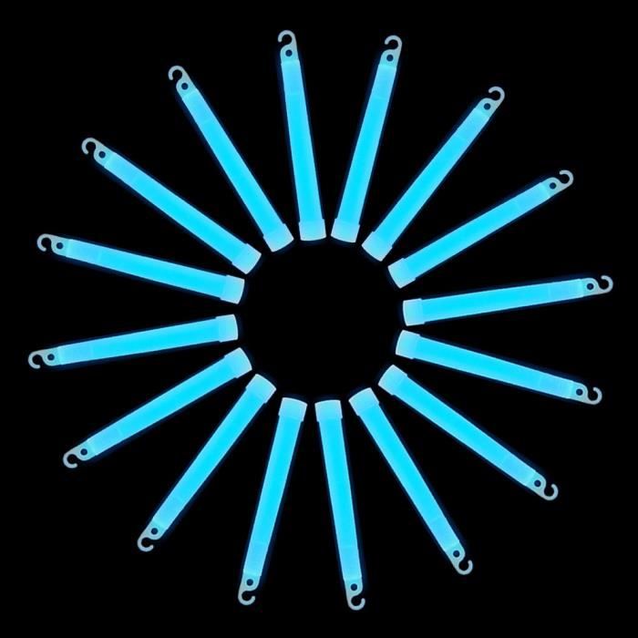 25pcs Aqua Bâton lumineux au Néon Lanière Premium, 6 pouces Tubes ...